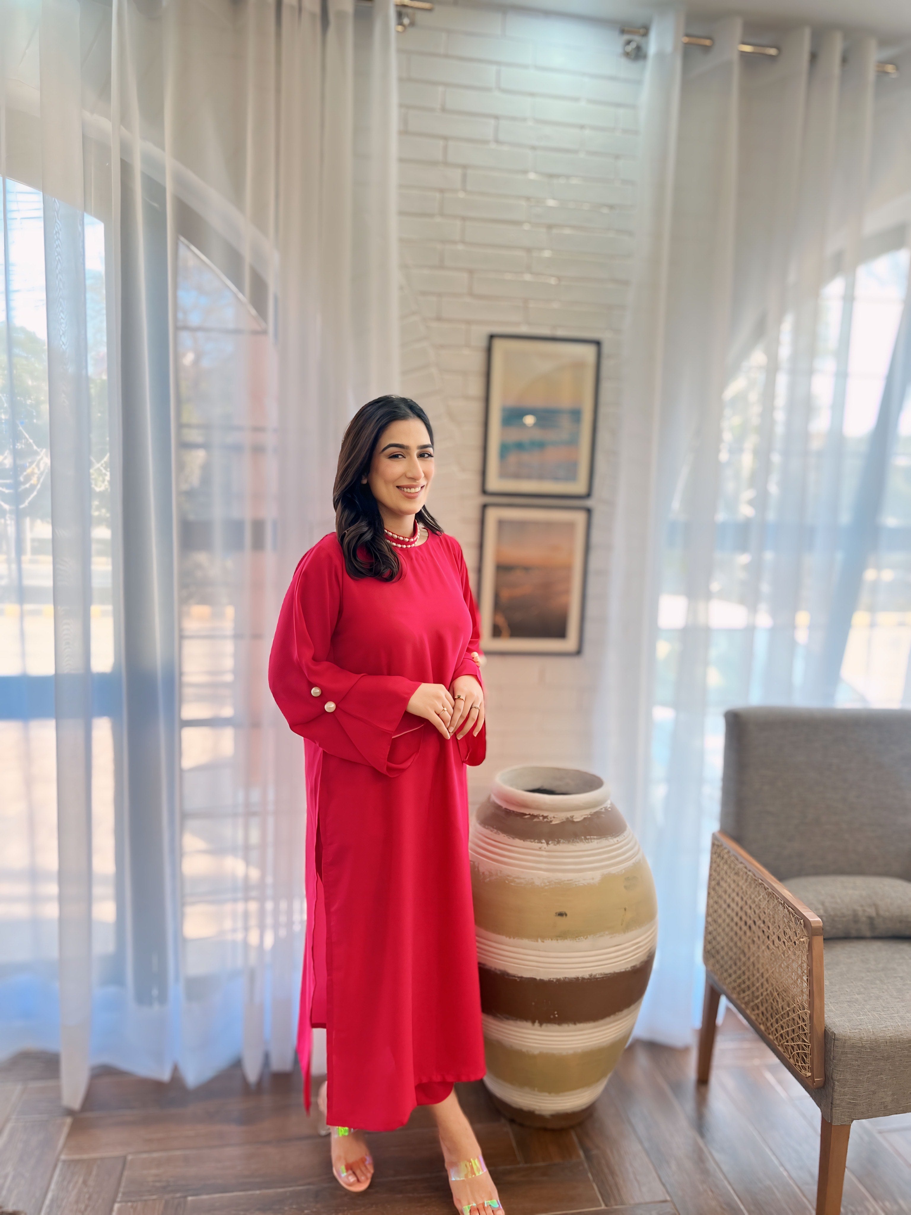 Purple Embroidered Neck – Momina Ammar