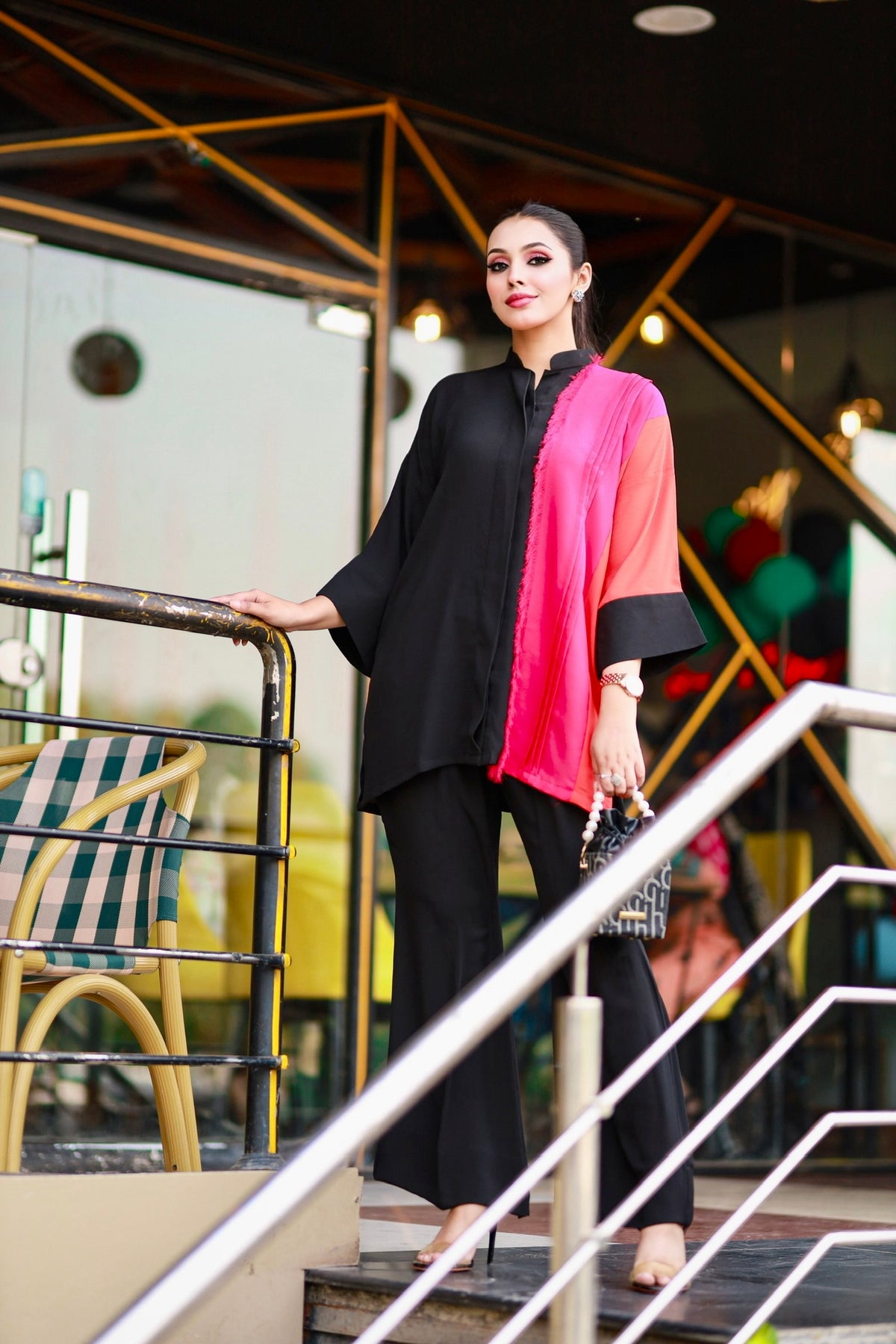 Color Block Fringes Co Ord Set Momina Ammar color-block-fringes-co-ord-set-momina-ammar